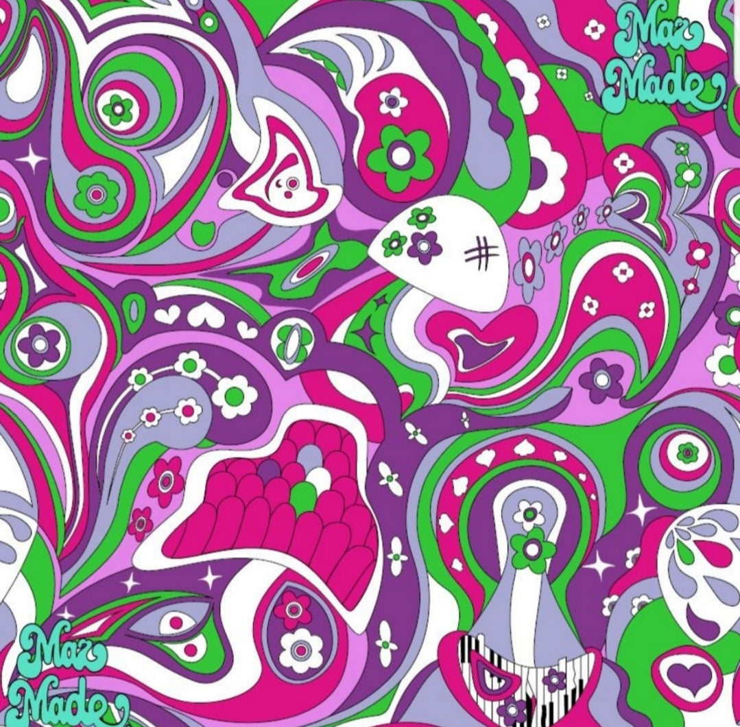 SillyCybin (pink) Stretch Velvet – Maz Made.